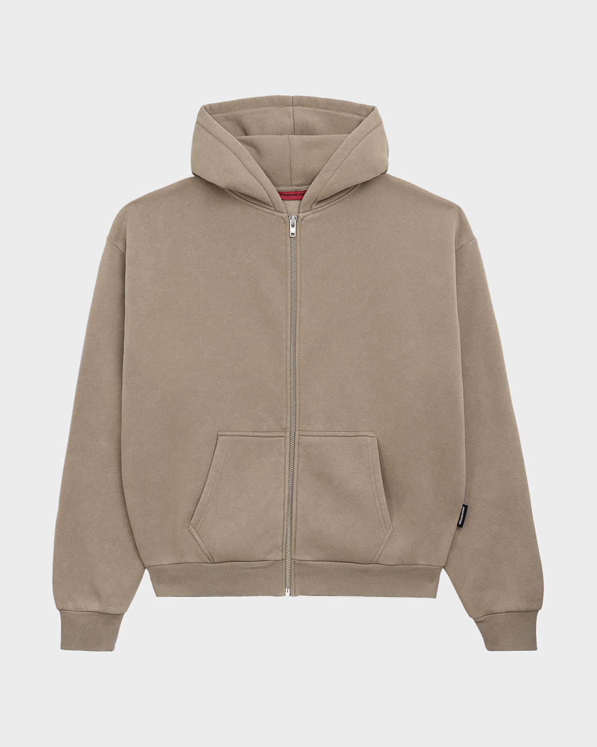 Oversized Zip Hoodie Sand (Stone Washed) – Prohibited