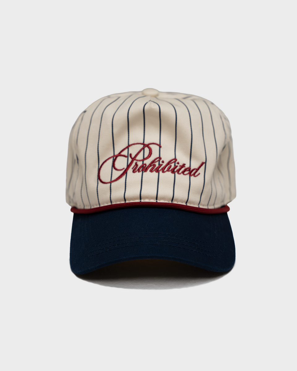 Grand Resort Pinstripe Cap Navy – Prohibited