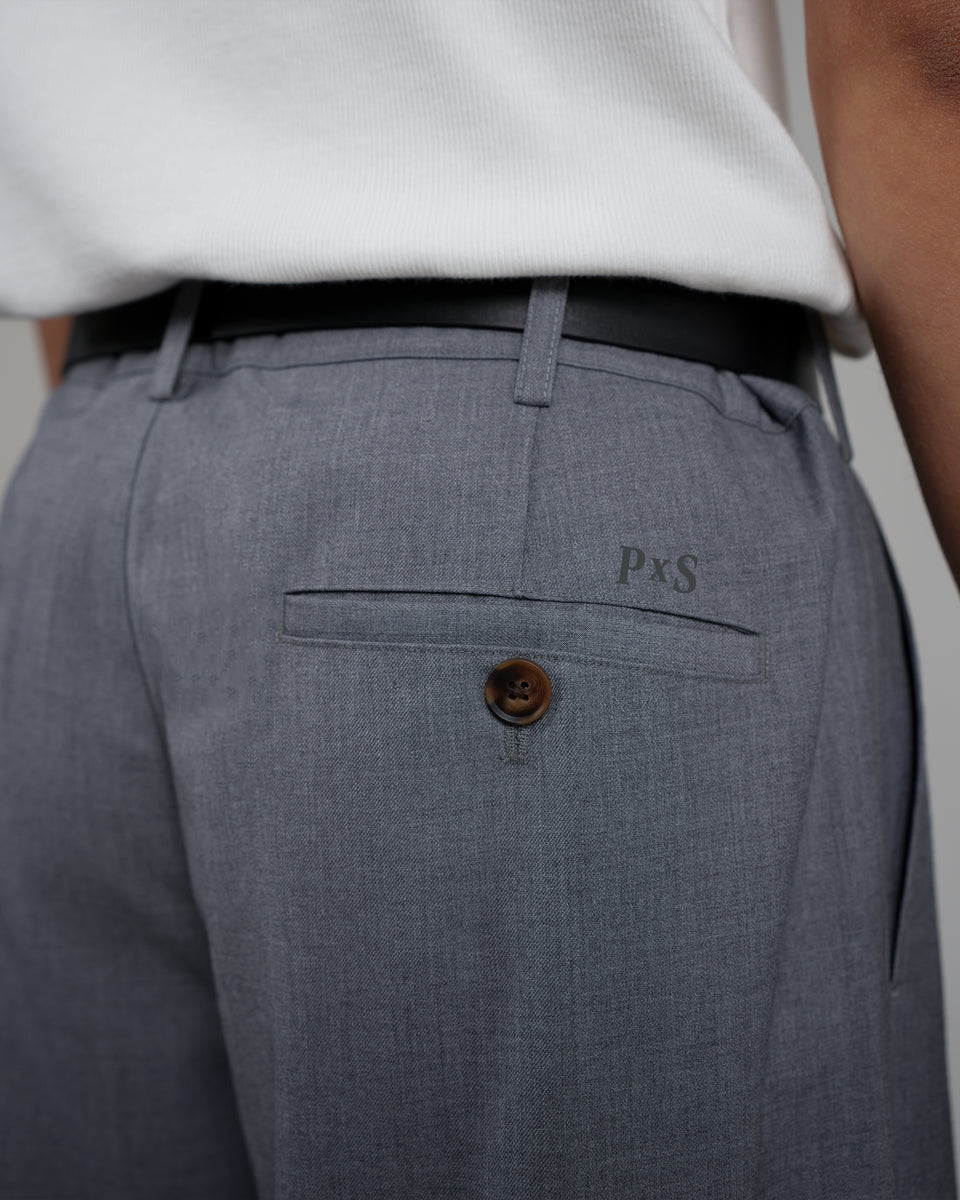 Simon Pleated Pants Grey – Prohibited
