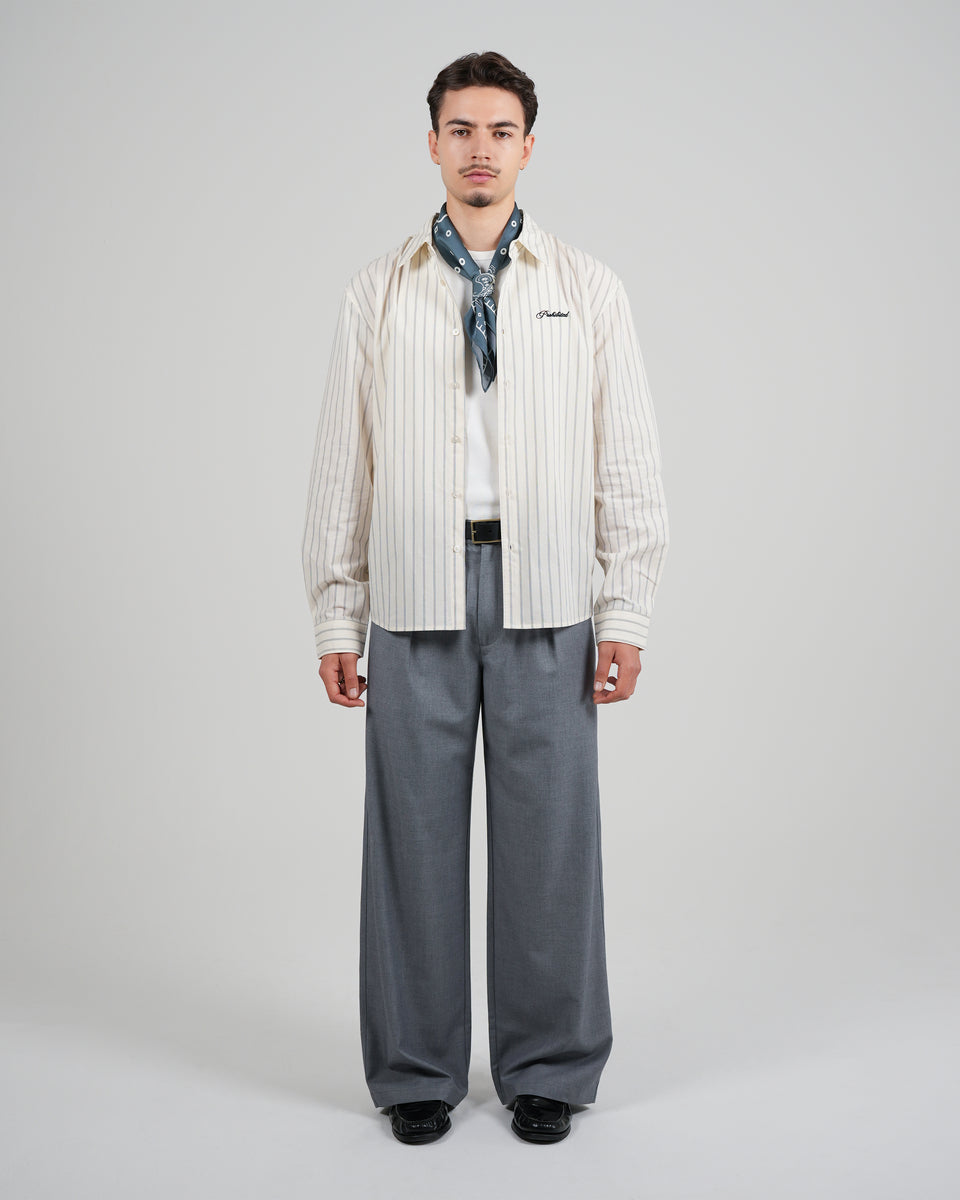 Simon Pleated Pants Grey – Prohibited